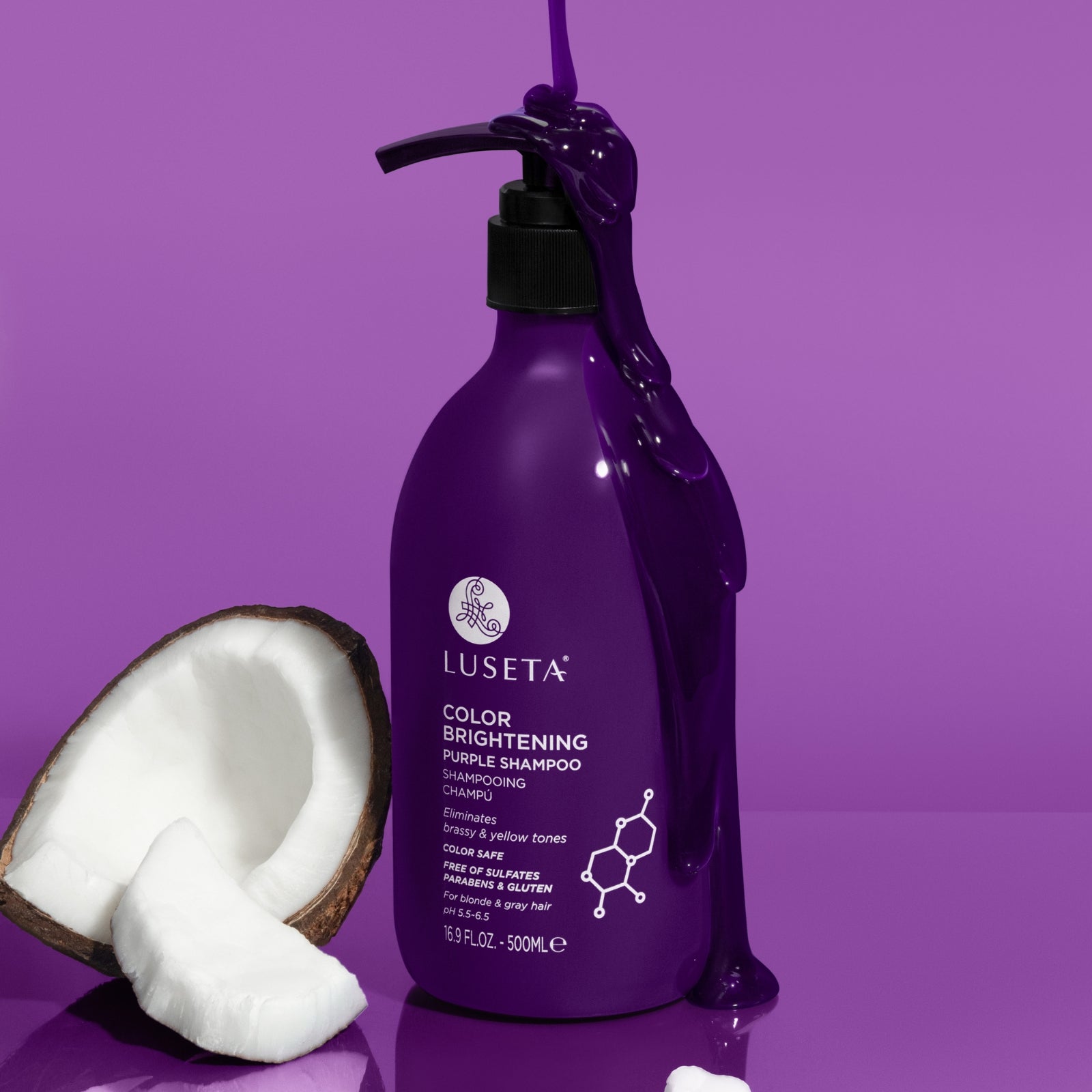 Color Brightening Purple Shampoo | Luseta Beauty
